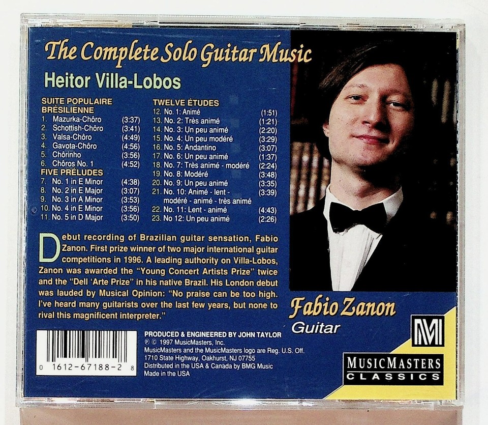 The Complete Solo Guitar Music Heitor Villa-Lobos Fabio Zanon Guitar CD | eBay