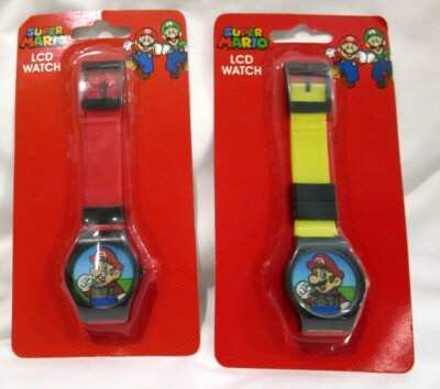 Unisex Set of Super Mario Brothers LCD Watch Wristwatch LCD Digital ...