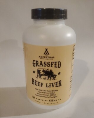 Ancestral Supplements Grassfed Beef Liver - 180 Capsules 500mg New ...