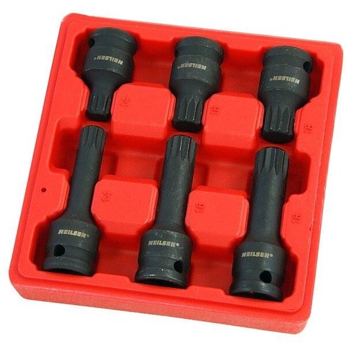 Impact Spline Bit Socket Set 1/2" Drive M14 M16 M18 CRMO VW Audi Seat ...