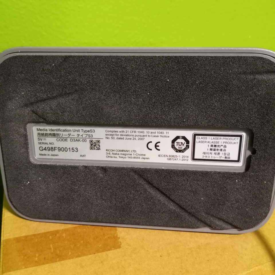 Ricoh Media Identification Unit Type S3 for Pro C5200 C5210 C7200SL ...