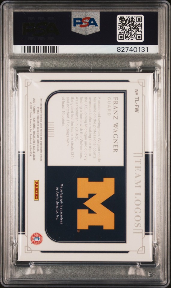 2021 Panini National Treasures Team Logos Franz Wagner PSA 9 AUTO 10 | eBay
