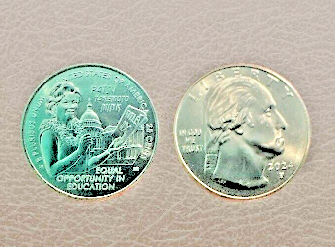 2024P Quarter PATSY TAKEMOTO MINK uncirculated w/multiple Errors See ...