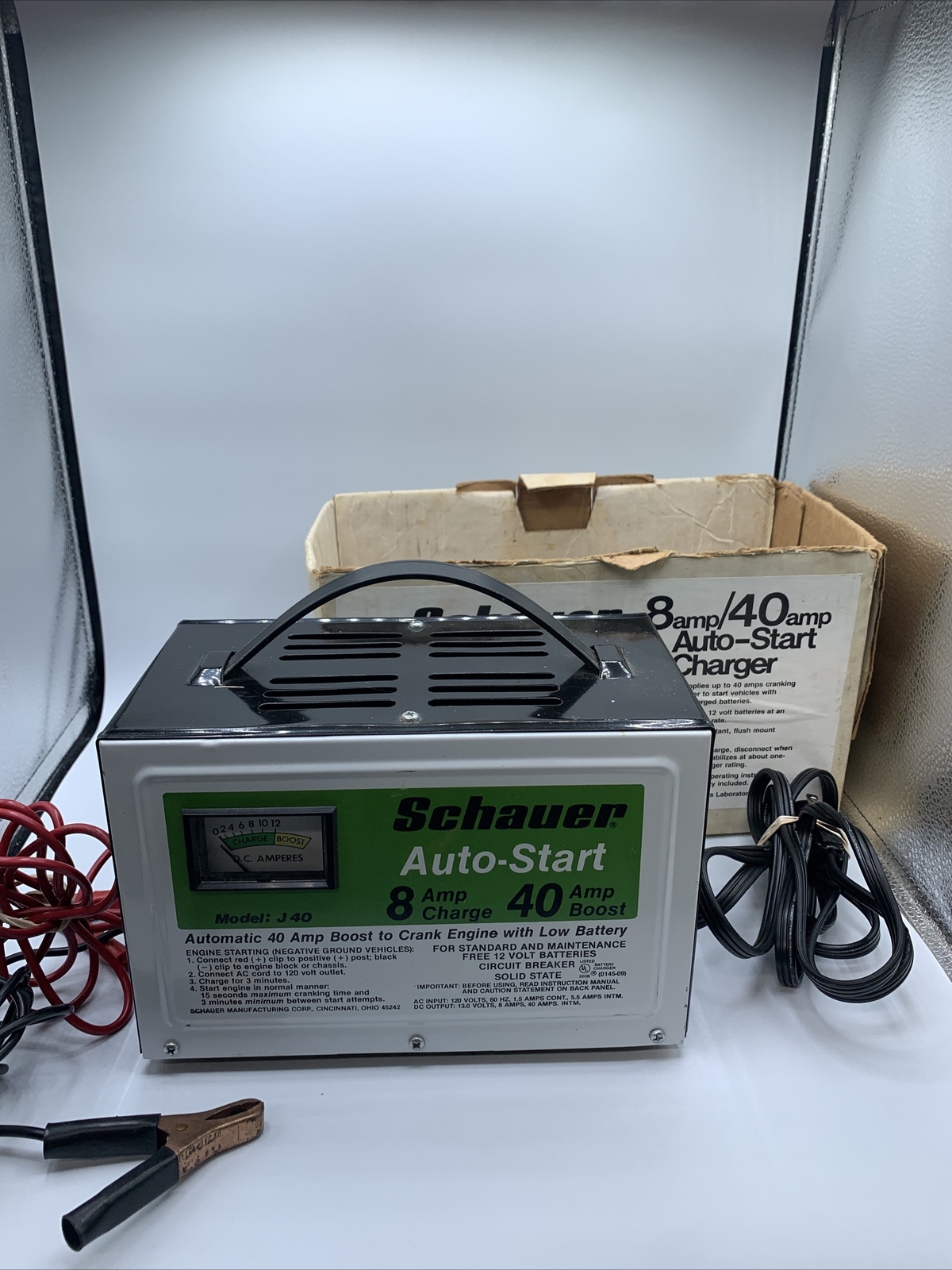 Schauer Auto Charger 12 Volt Box Instructions Model J40 8amp/40amp | eBay