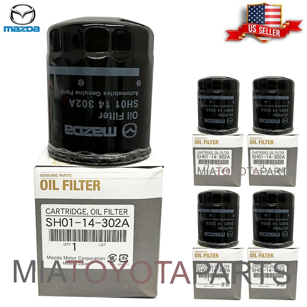 4 Pack Genuine Mazda CX-5 CX-70 CX-90 Engine Oil Filter OEM SH01-14 ...