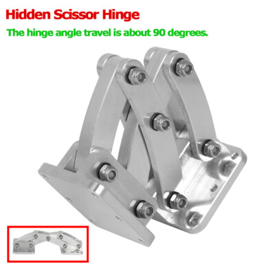 90 Degrees Hidden Scissor Hinge 6061 Aluminum Large Load Hinge Base ...