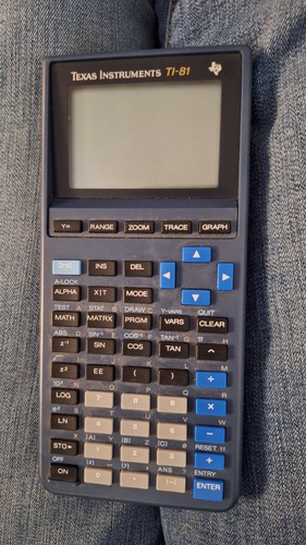Texas Instrument TI 81 Graphing Calculator Blue With Cover Tested | eBay
