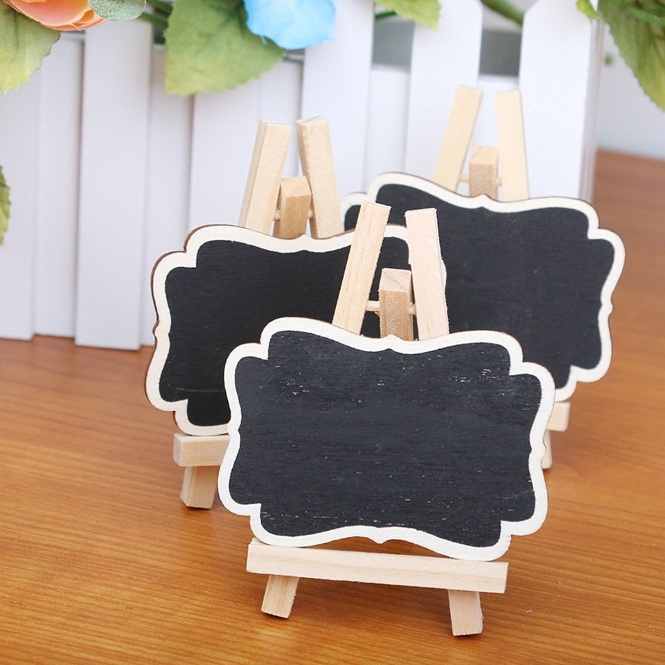 10 Pcs Mini Chalk Boards Signs Small Chalkboard Message Place Cards ...