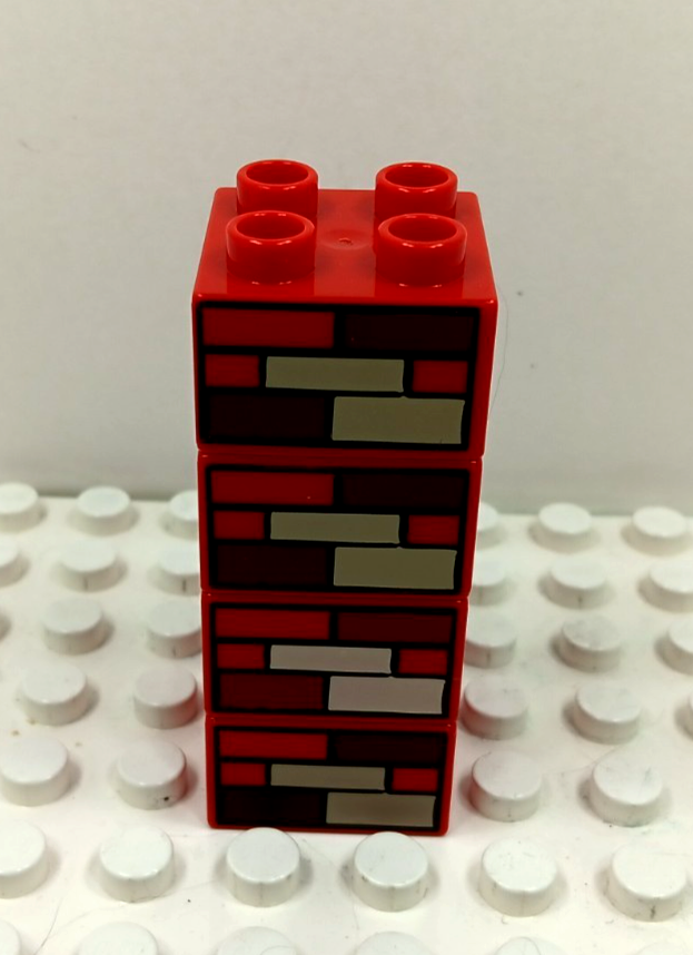 Lego Duplo Printed Bricks Bob the Builder Construction Bricks 2x2 (4 ...