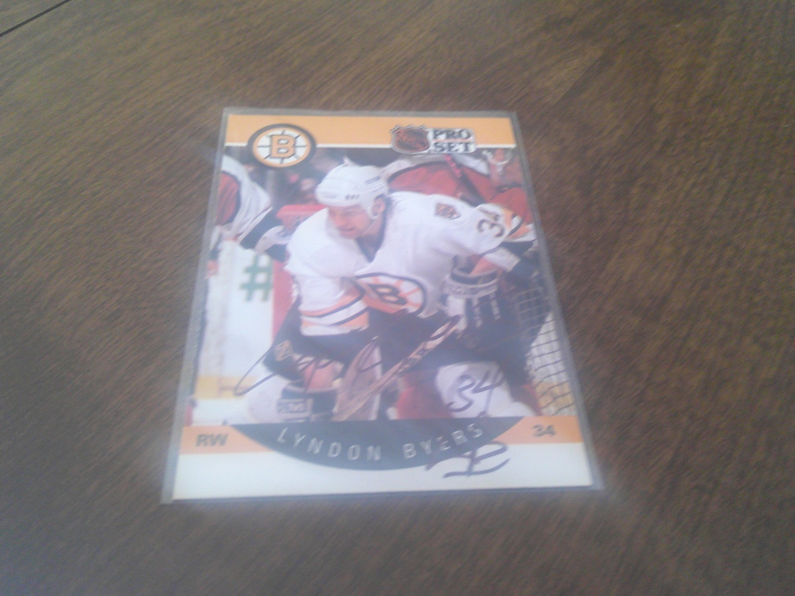 1990 PRO SET HOCKEYBRUINS LYNDON BYERS AUTOGRAPH CARD | eBay