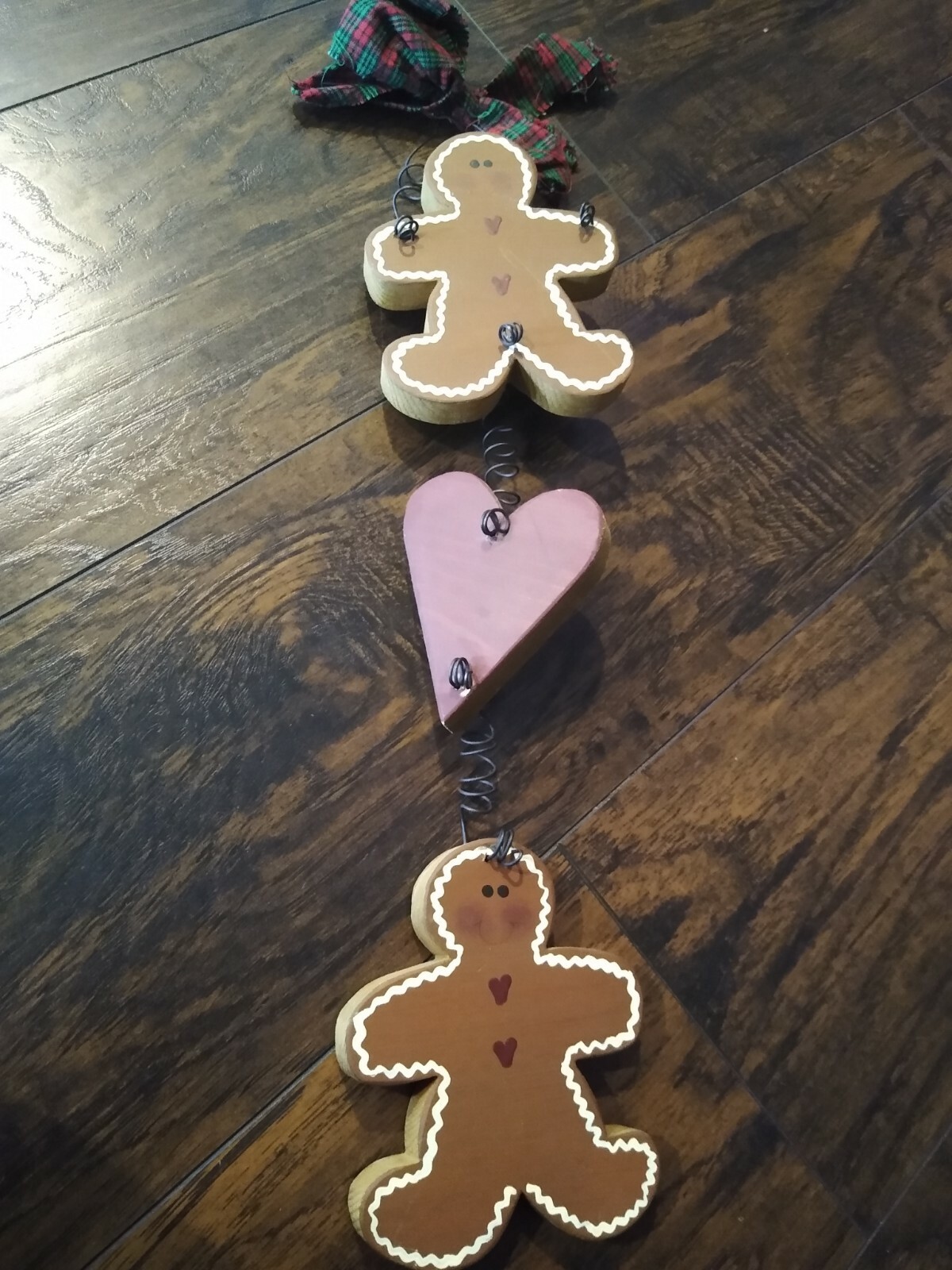 Gingerbread Man Wood Wall Hanging Christmas Decor Rustic Country heart ...