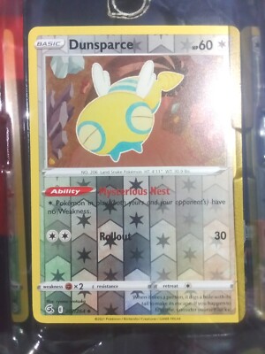 Dunsparce 207/264 Reverse Holo Fusion Strike Pokemon TCG Card NM Near ...