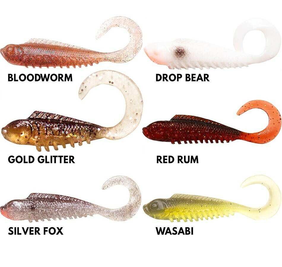 Shimano Squidgies Wriggler 80mm Soft Plastic Fishing Lure - Chooose ...