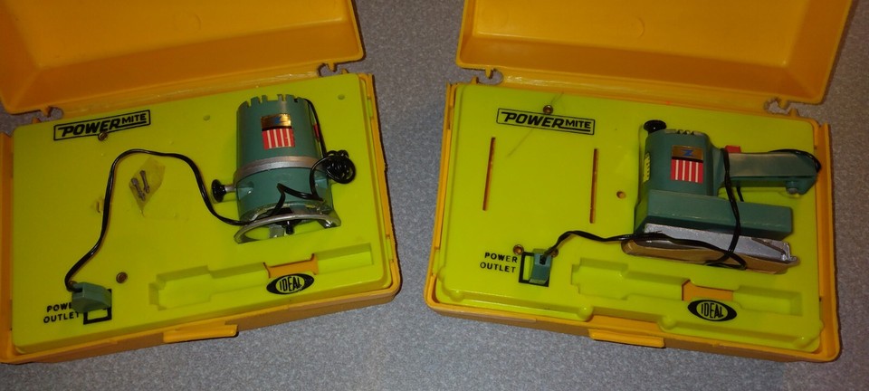 1969 Power Mite Workshop Toy Power Tools Set Working Clean!! | eBay