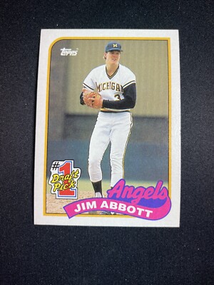 1989 Topps Jim Abbott #573 Rc Rookie Los Angeles Angels NM+ | eBay