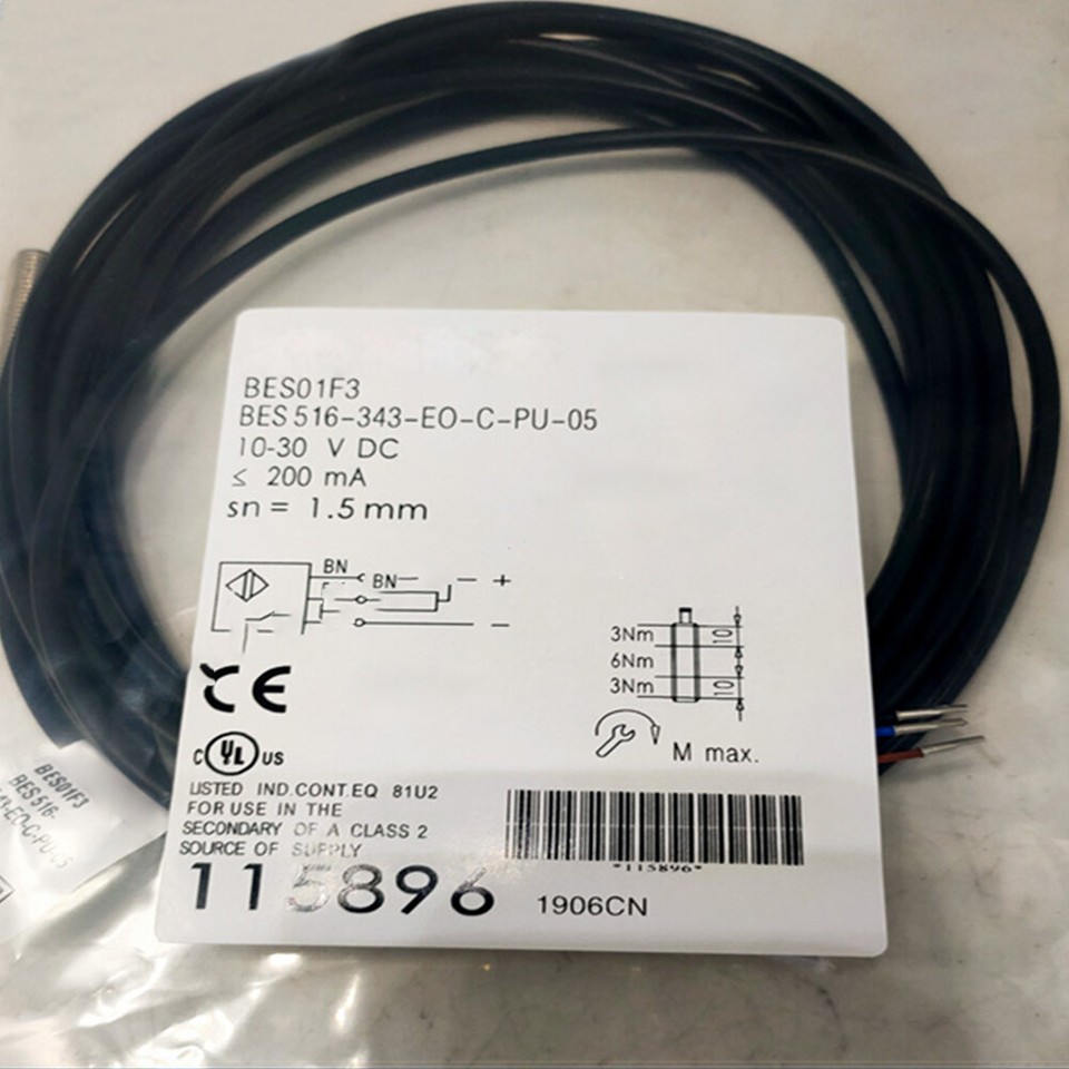 Proximity Sensor 10-30 VDC For BES01F3 BES 516-343-EO-C-PU-05 Inductive ...