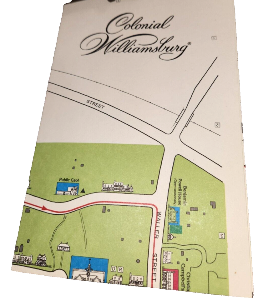 1985 Official Guide to Colonial Williamsburg (M. Olmert) w/Map Wmsbg ...