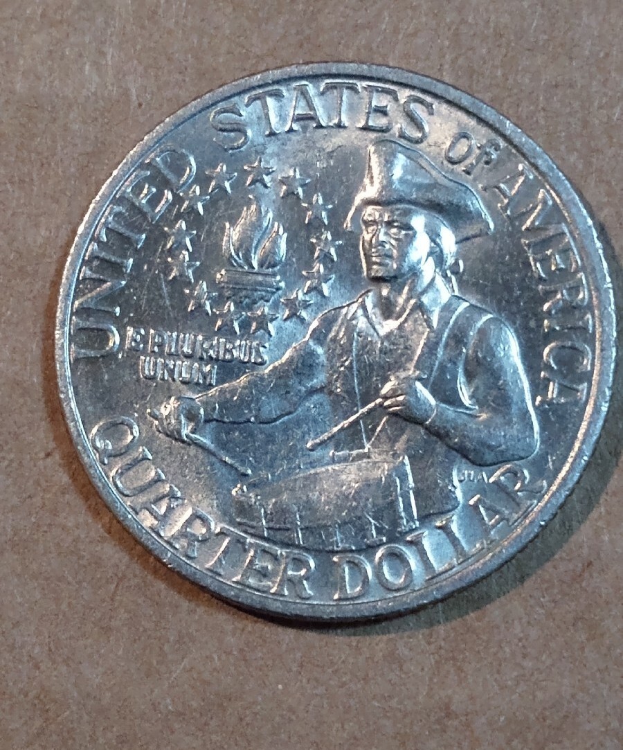 1776-1976 Bicentennial Quarter No Mint Mark Letter Error Rare US Coin ...