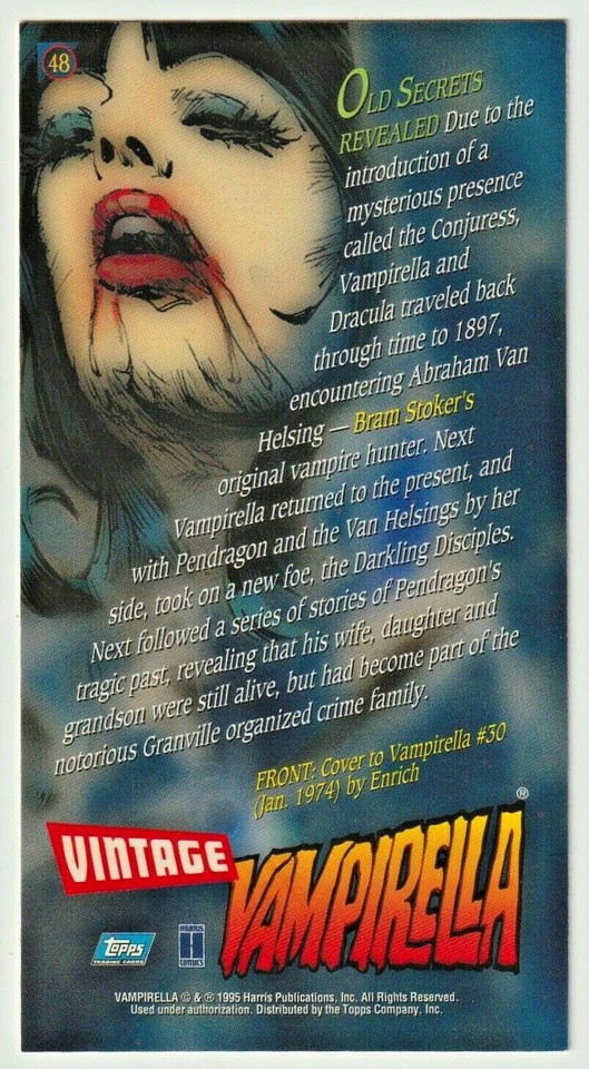 1995 Topps Vampirella Gallery Cards Complete Your Set 2.5" x 4.5" Cards ...