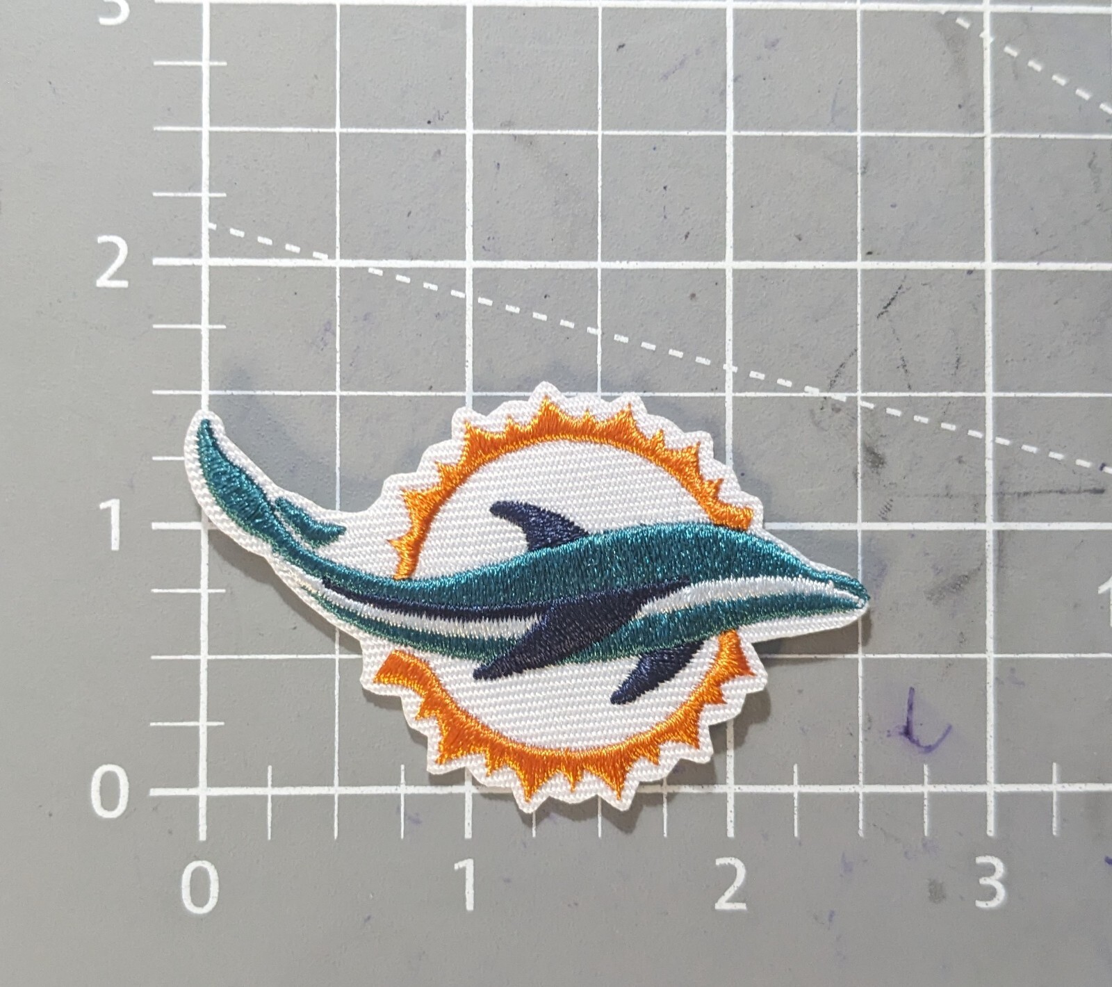 Miami Dolphins Patch 1.5x2.5" NFL Football The Phins Embroidered Iron On Patch | eBay