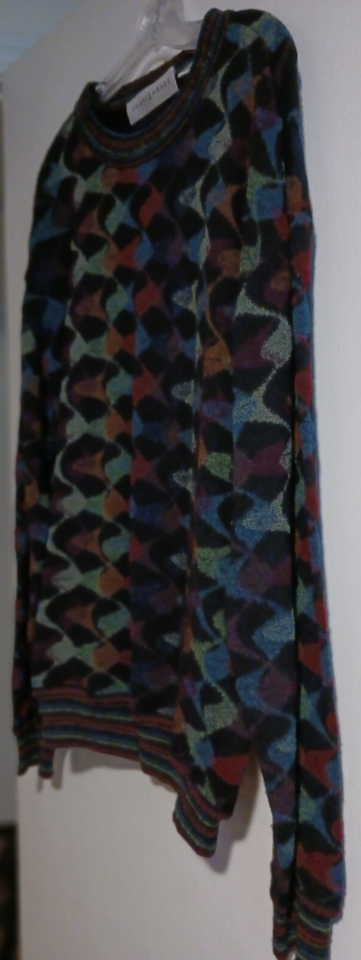 JHANE BARNES MEN'S MEDIUM TEXTURED WOOL BLEND GEOMETRIC ABSTRACT ...