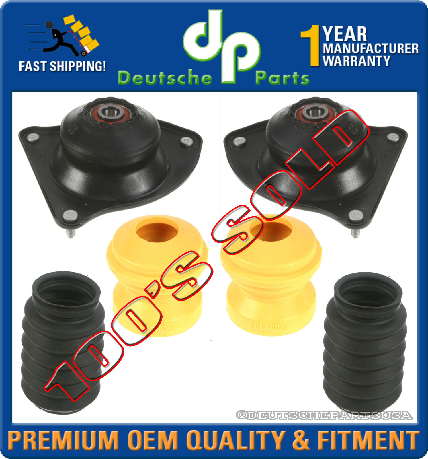 MINI COOPER FRONT LEFT + RIGHT STRUT SHOCK MOUNTS BEARINGS BOOT ...