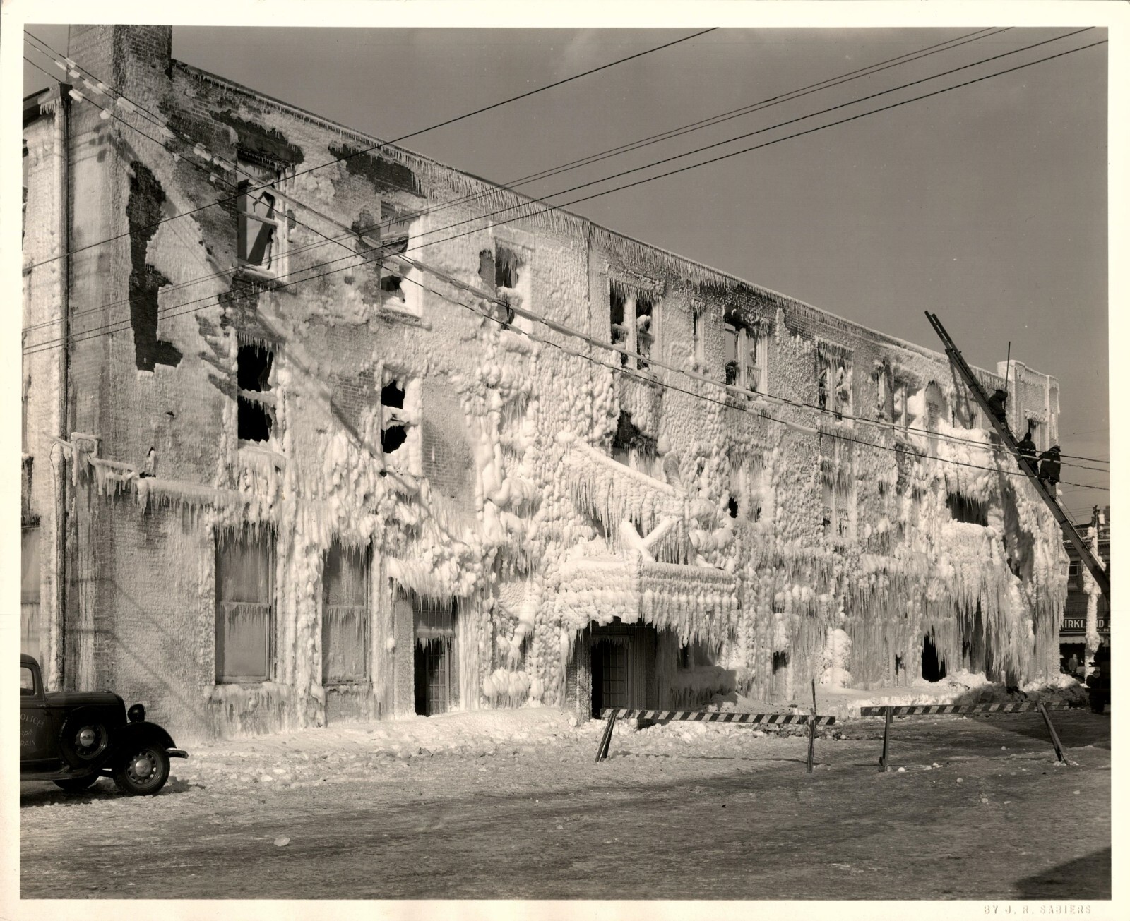 PHOTOS - 1936 FIRE AT LORAIN HOTEL - AFTERMATH - SET OF 3 - J R SABIERS ...