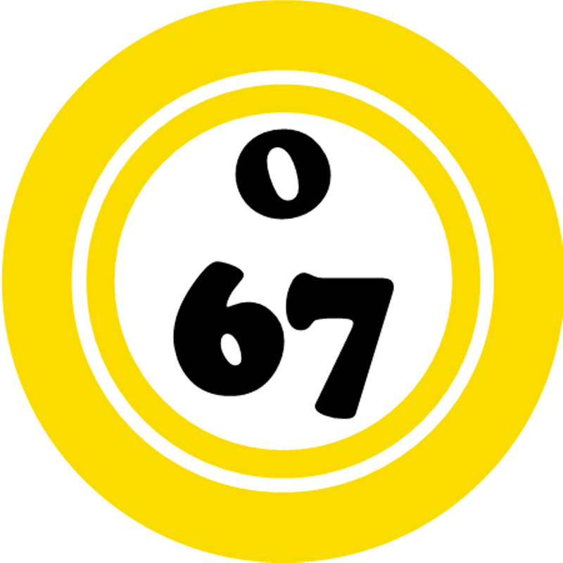 O 67 O67 Bingo Ball - 3 Inch Circle Sticker 3" x 3" - Hobby Number ...