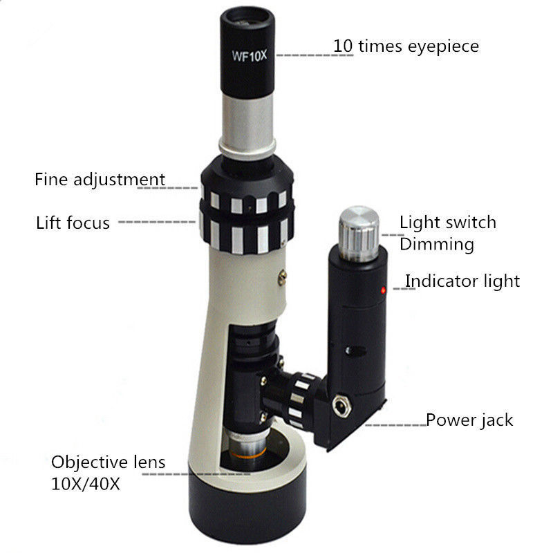 100X-400X Portable Zoom Metallographic Microscope Hand-held microscope ...