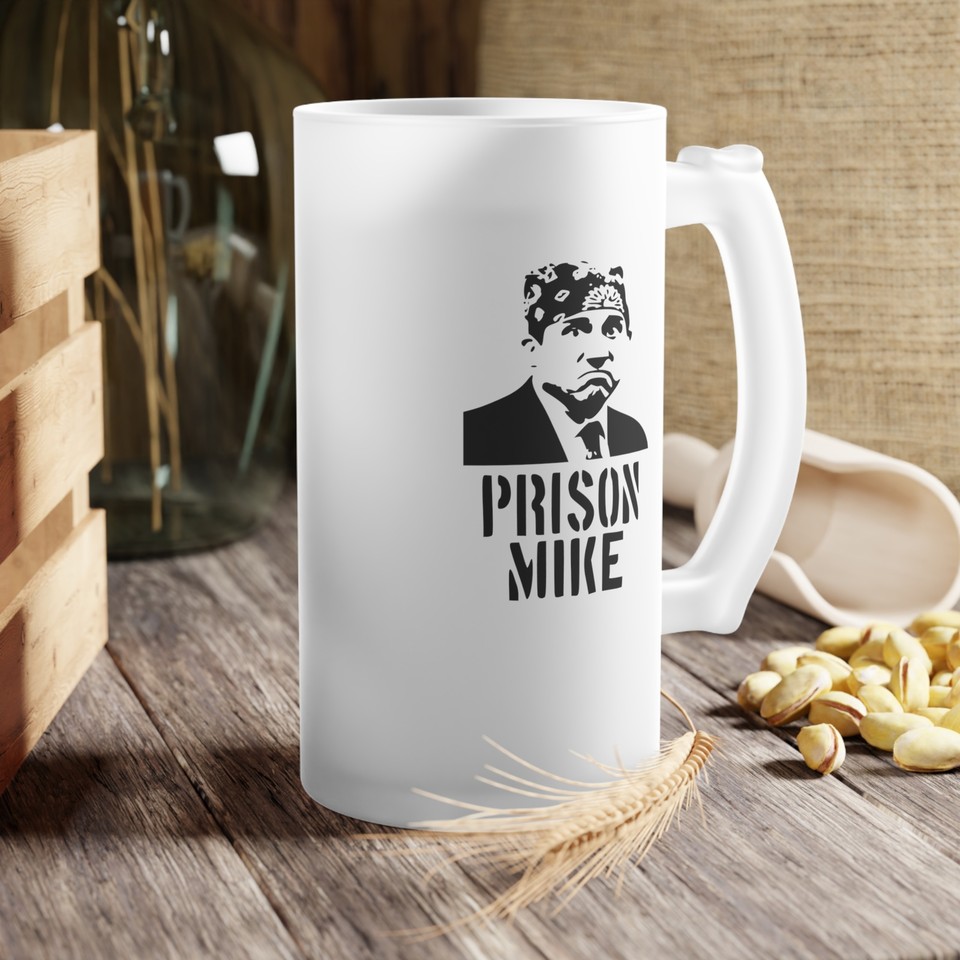The Office Michael Scott Boom Roasted Prison Mike Frosted Glass Beer ...