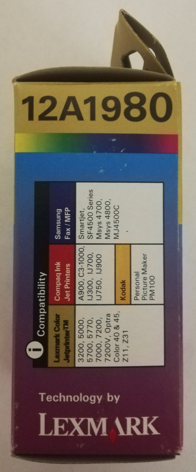 Lexmark 80 Tri-Color Ink Cartridge 12A1980 Genuine New Sealed Box | eBay