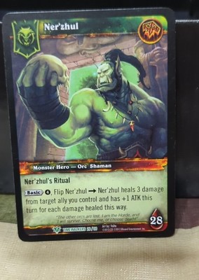 World of Warcraft TCG: Timewalkers Ner'zhul Foil Hero Card 2 Sided 26/ ...