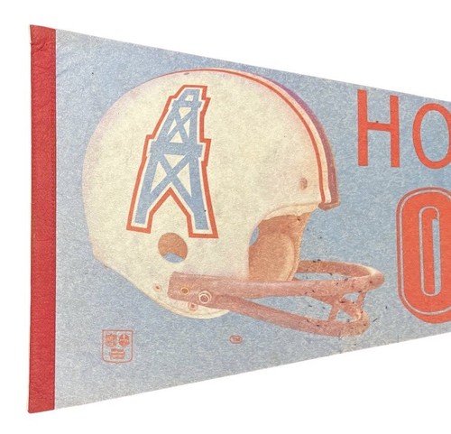 Vintage 1980's Houston Oilers NFL Football 29 Inch Pennant Early Old ...