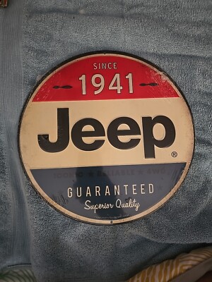 Since 1941 Jeep Round Metal Sign Wall Home Garage Bar Plaque Decor | eBay