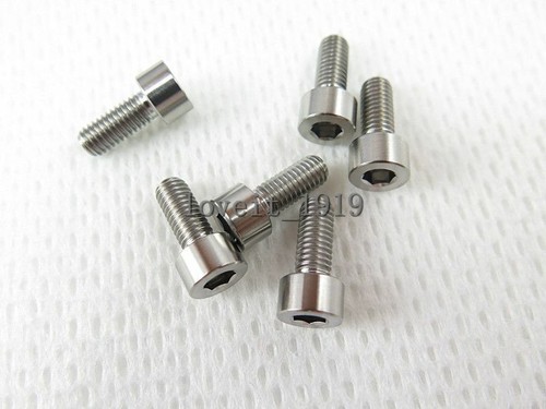 6PC M5 x 12mm Bolt Titanium M5X12 Socket Cap Screw Allen KEY BOLT HEX ...