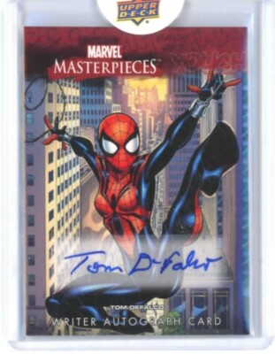 2008 TOM DEFALCO UPPER DECK MARVEL MASTERPIECES SPIDER-GIRL WRITER AUTO ...