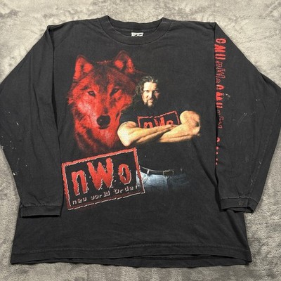Vintage 1998 nWo Kevin Nash Wolfpac Wrestling T-Shirt Mens Large Black ...