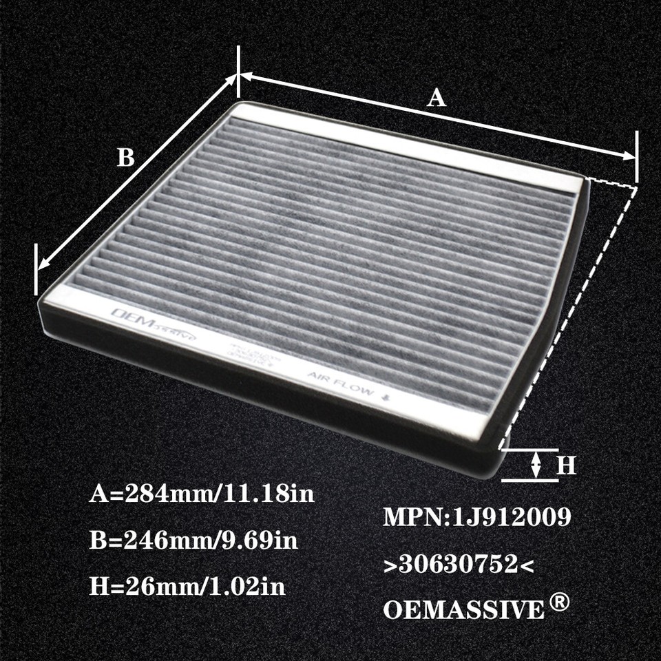 Car Activated Carbon Cabin Filter #30630752 For Volvo S60 S70 S80 V70 ...