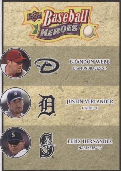 2008 Upper Deck Baseball Heroes - Justin Verlander, Félix Hernández ...