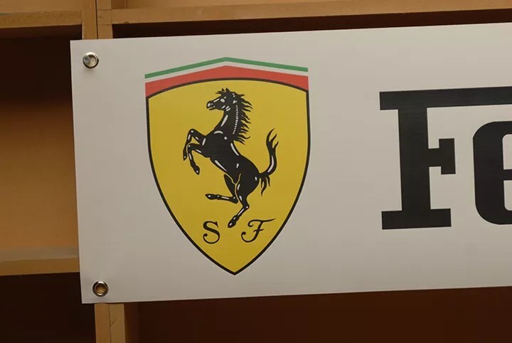 Ferrari Car Banner enthusiasts Workshop Garage Mancave Wall Display | eBay