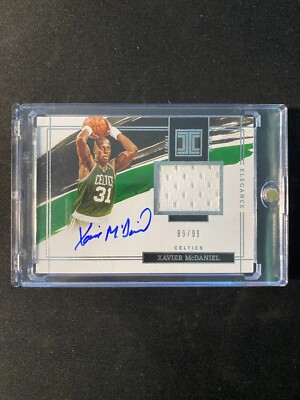 2021-22 Panini Impeccable BasketBall Xavier Mcdaniel Auto Material 89/ ...