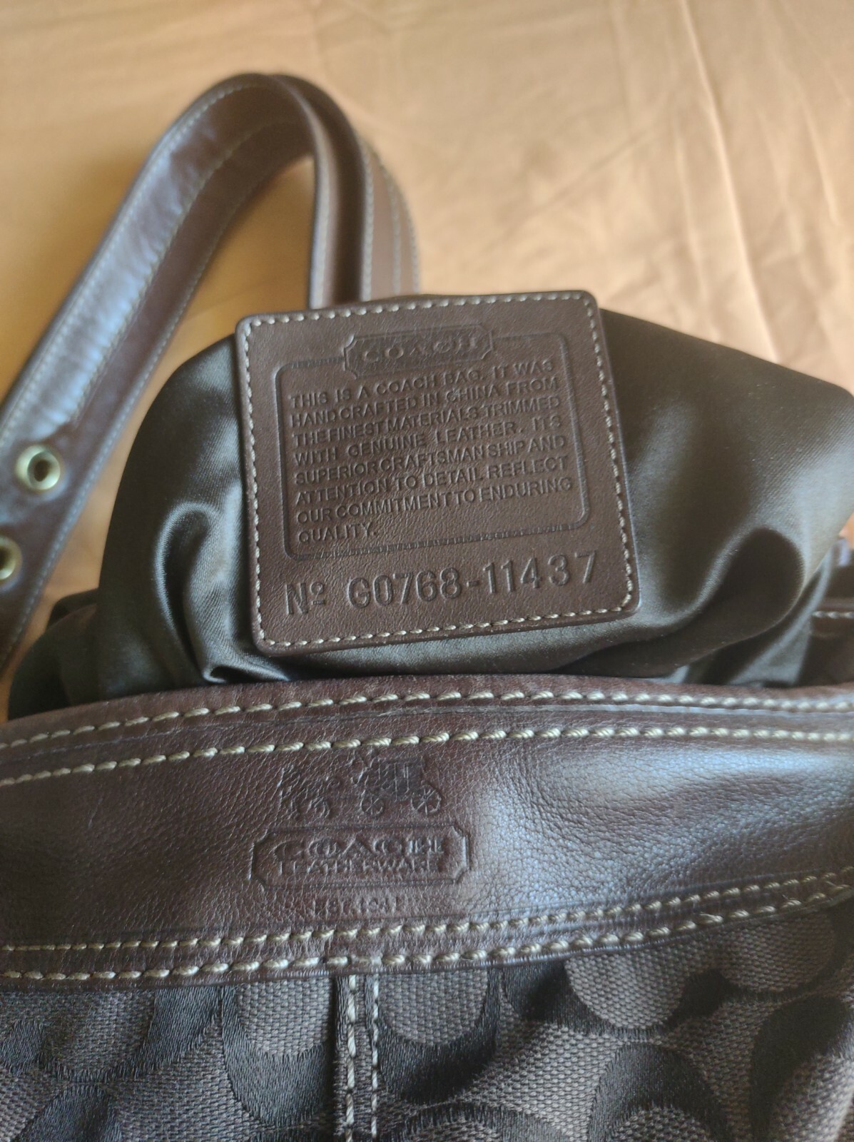 Coach Handbag Soho Signature Jacquard G0768-11437 Canvas/Leather Hobo ...