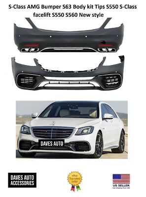 S-Class AMG Bumper S63 Body kit Tips S550 S-Class facelift S550 S560 ...