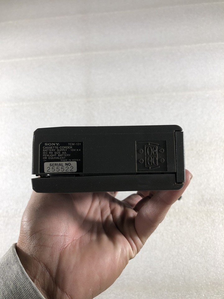 Vintage Sony TCM-131 Portable Cassette-Corder Untested | eBay