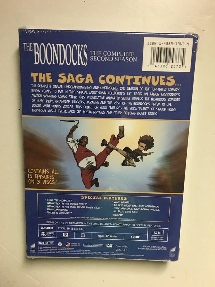 The Boondocks - Complete Second Season (DVD, 2008, 3-Disc Set) NEW ...