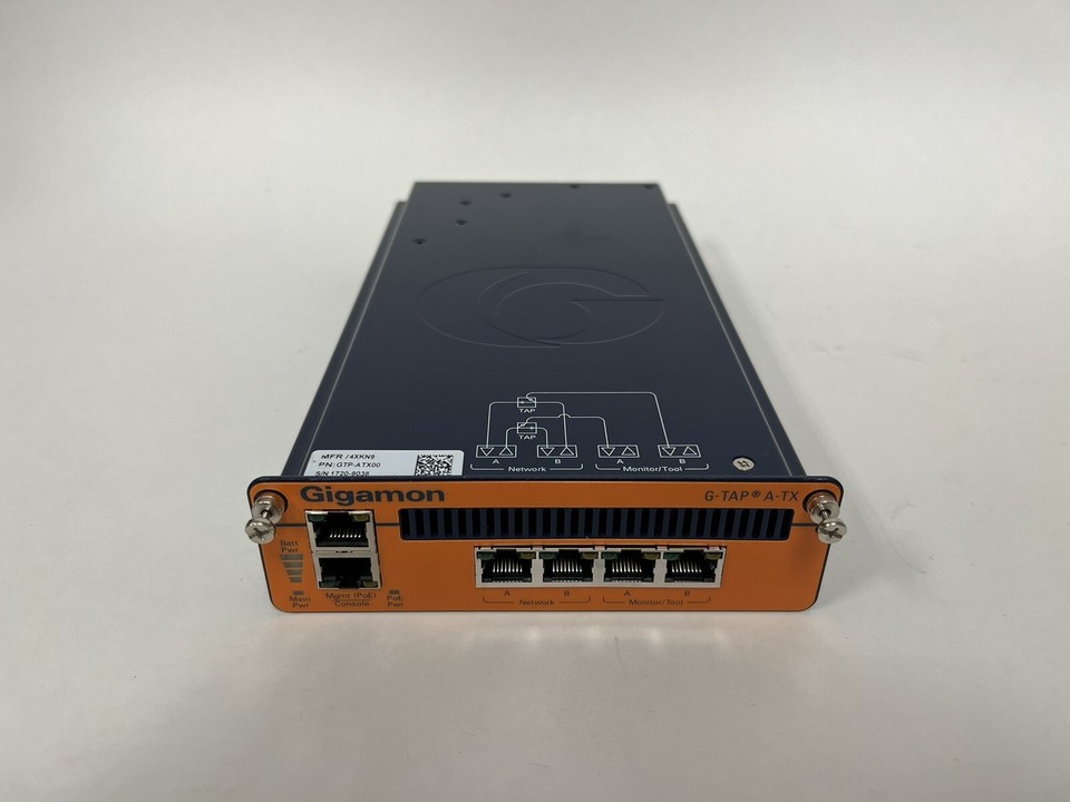 Gigamon G-TAP A-TX 4-Port PoE Always On Tap Splitter 10 GigE GTP-ATX01 ...