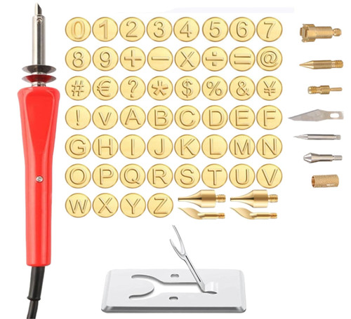 Wood Burner with Letters Stamps, Hot Stamps Tool with Alphabet, Wood ...