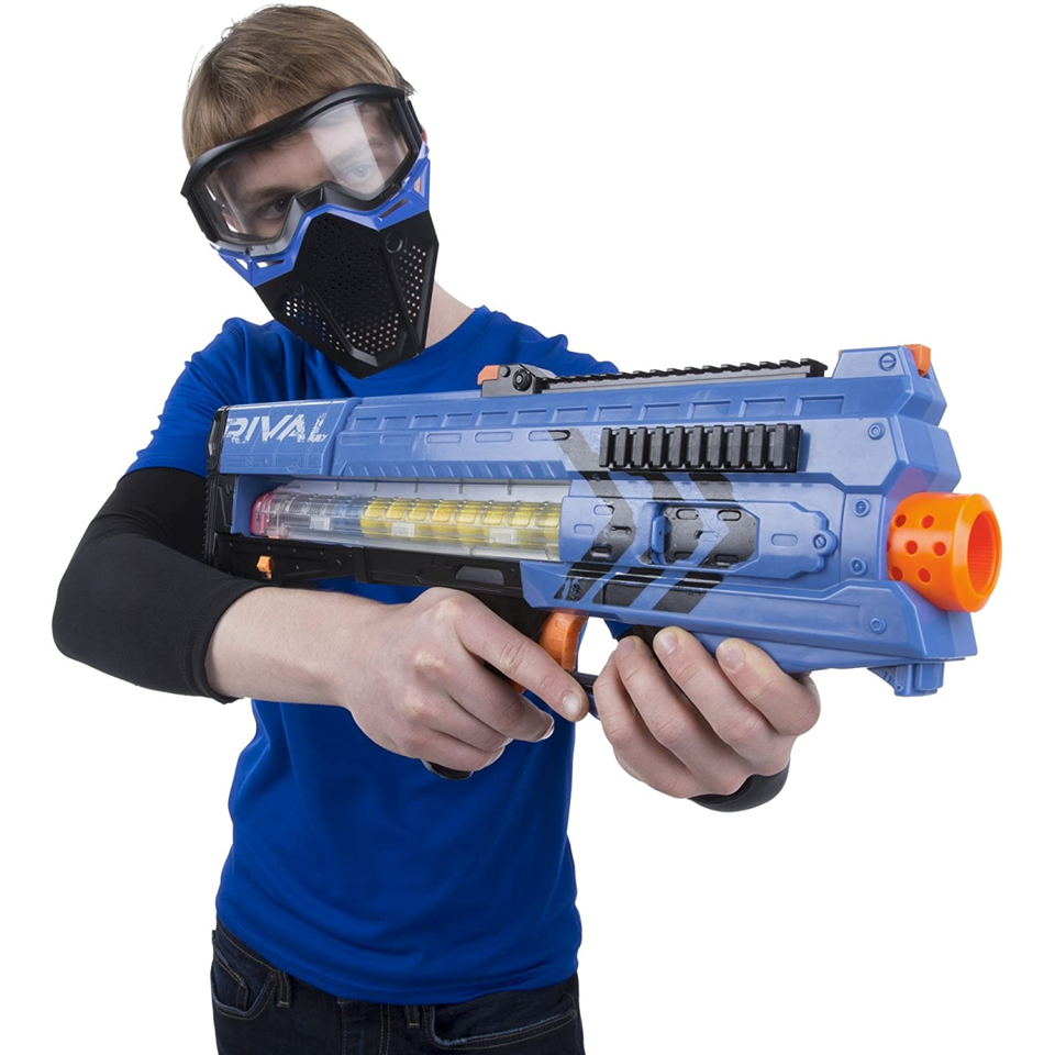 Nerf Team Blue Rival Zeus MXV-1200 inc 12 Rounds Hasbro New Kids ...