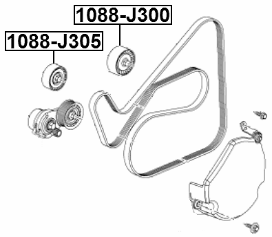 Pulley Idler Kit Fits Chevrolet 25183296, 4802596, 96440326, 96868477 ...