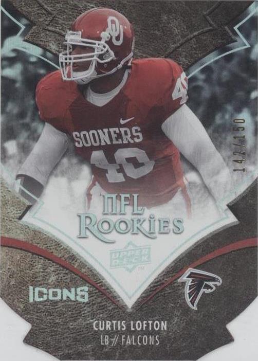2008 Upper Deck Icons - NFL Rookies Curtis Lofton #239 Silver Die-Cut ...